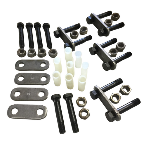 Tandem Axle Suspension Kit for Double Eye Springs - 2-1/4" Long Shackles