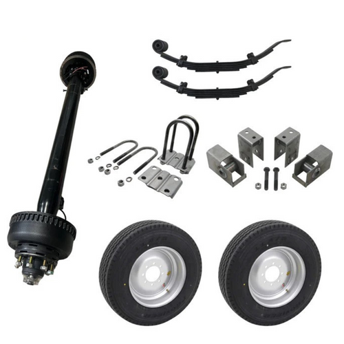 10,000 lb Carter Single Axle Tire Wheel Kit | 17.5" Super Singles ...