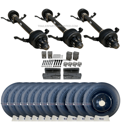 Carter 12K Triple Axle Kit | 17.5" Black Duals | 36K Capacity