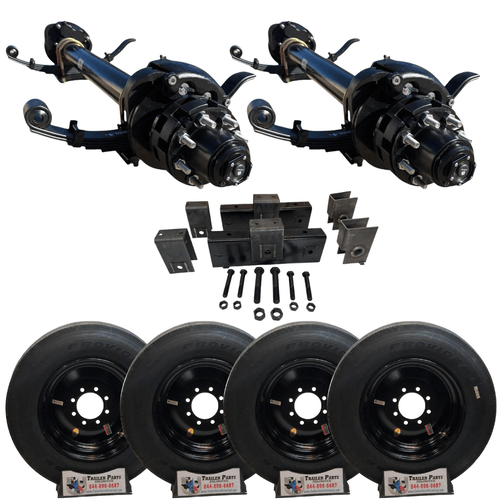 Carter 12K Tandem Trailer Axle Kit - Hydraulic Disc Brakes & 17.5 ...