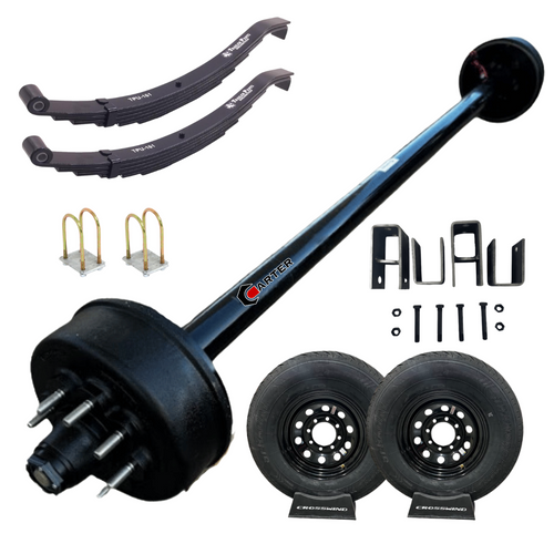 Carter 8K Single Axle Kit with 16” Black Mod Wheels – Electric Brakes ...