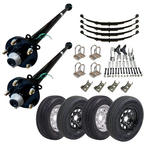 3.5K Tandem Idler Axle Kit – 15” Tire & Wheel Combos | 5-Lug Dual Axle ...