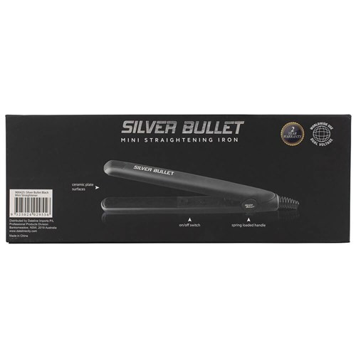SILVER BULLET - Mini Straightening Iron - Black 6" - Salon Cosmetics
