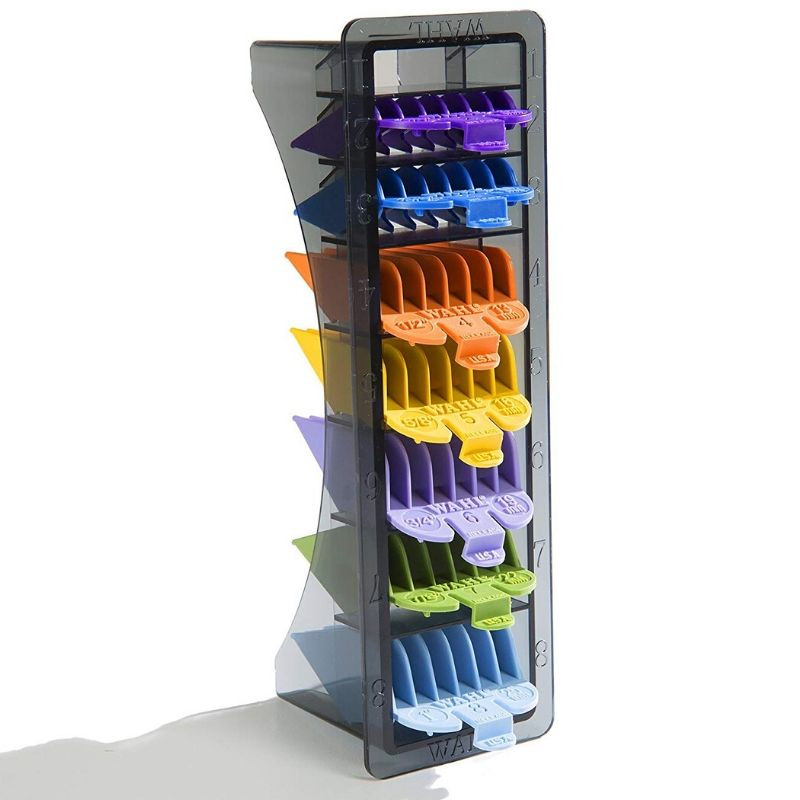 WAHL - Cutting Guides - Color Coded Attachment Combs 1-8 - Salon Cosmetics