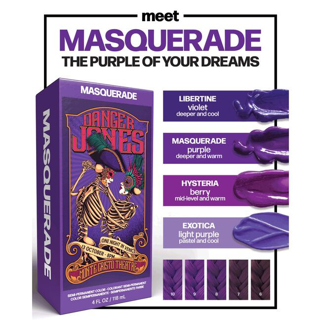DANGER JONES - Semi-Permanent Color - Masquerade Purple 118ml - Salon ...