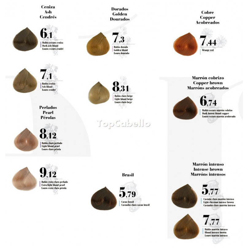SALERM COSMETICS - Zero 0% Ammonia Hair Colour Chart - Salon Cosmetics