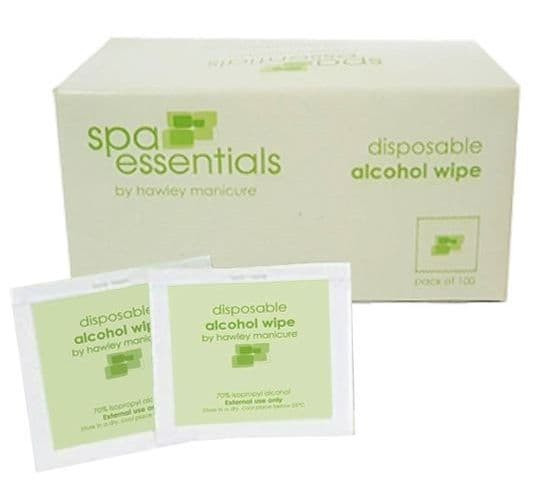 HAWLEY INTERNATIONAL - Spa Essentials Disposable Alcohol Wipes 100pk ...