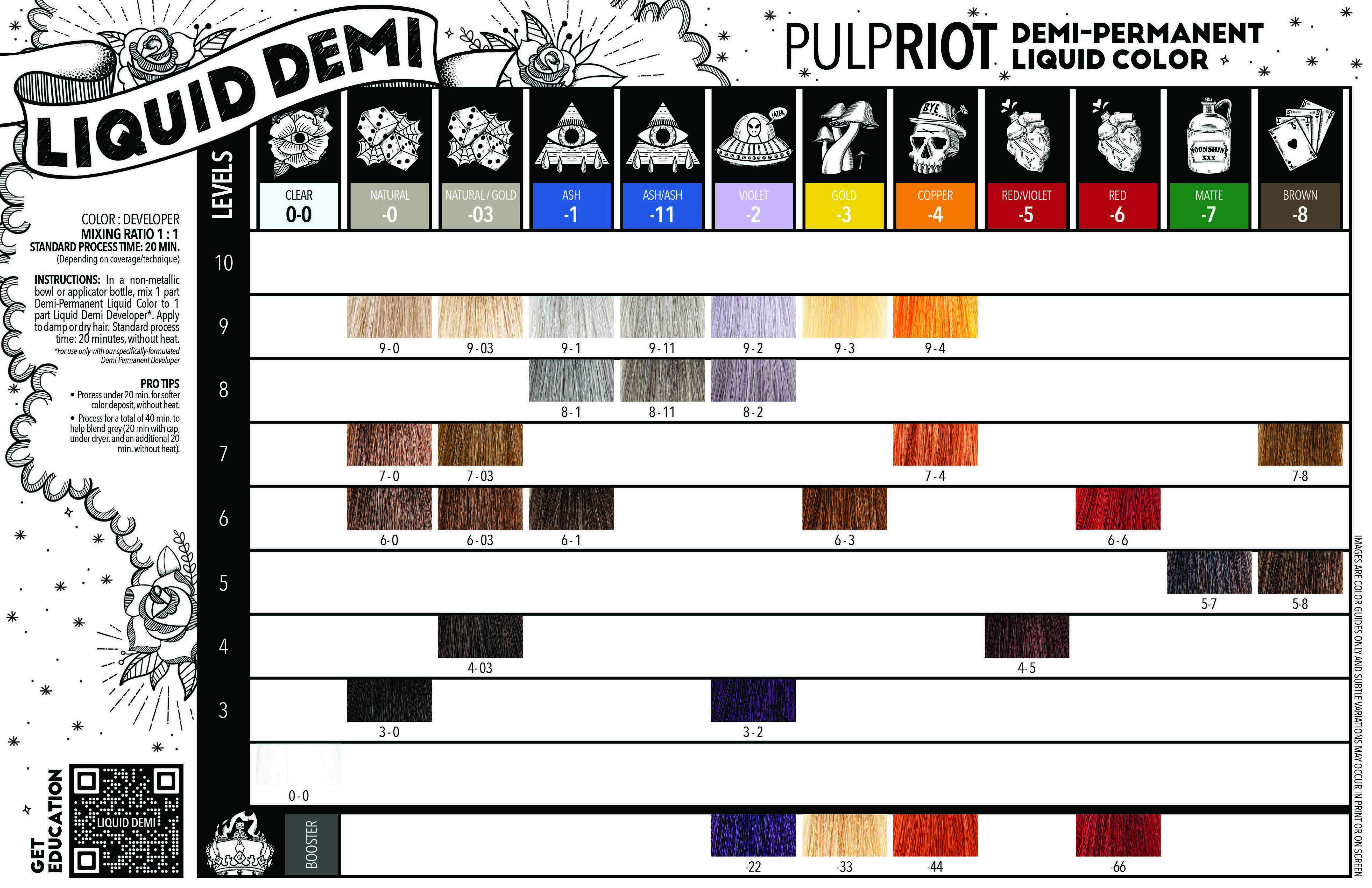 PULP RIOT - Liquid Demi - Violet 3-2 - Salon Cosmetics