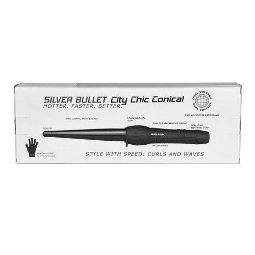 SILVER BULLET - City Chic Regular Conical Curling Iron - Salon Cosmetics