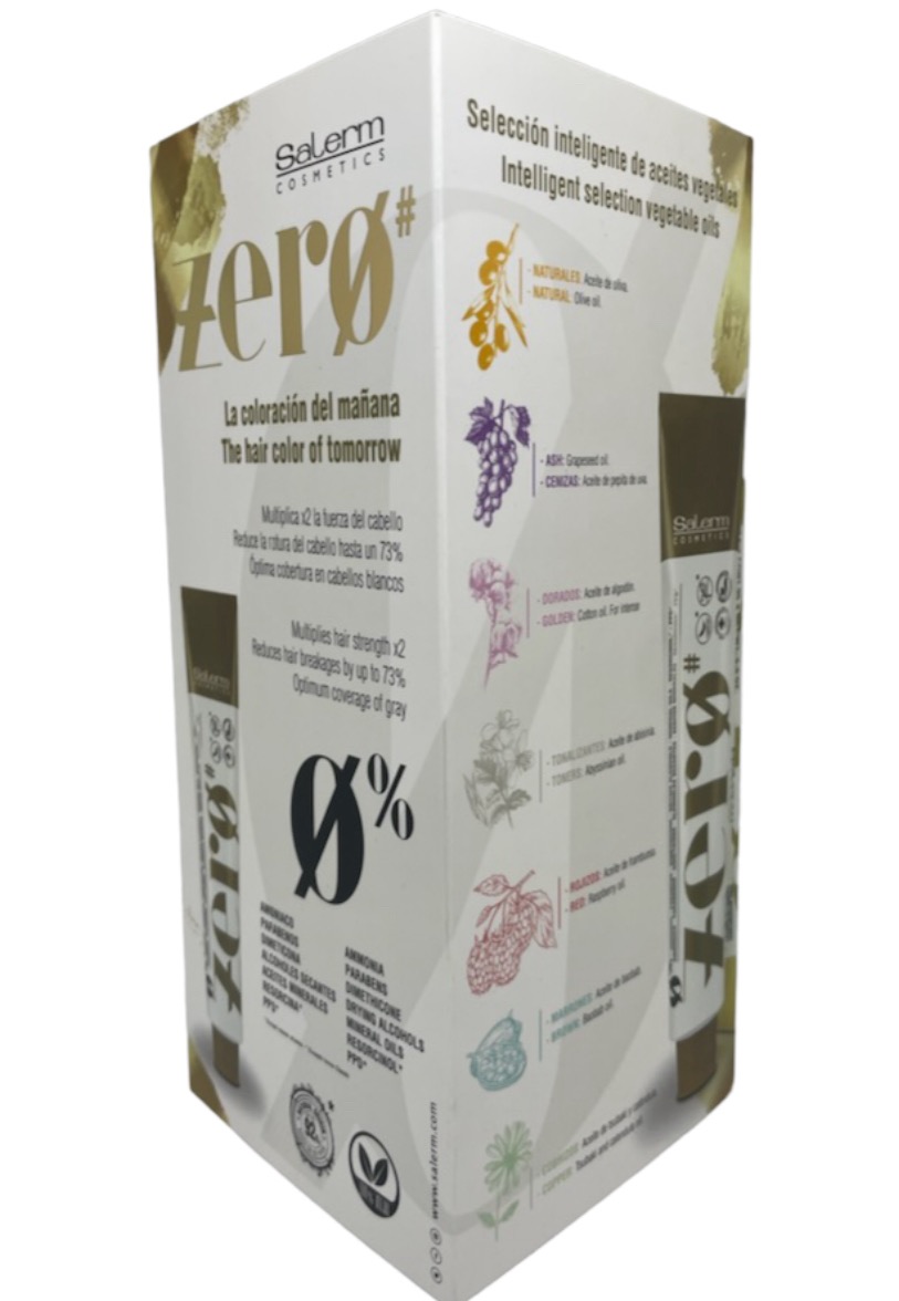 SALERM COSMETICS - Zero 0% Ammonia Hair Colour Cube Display - Salon ...