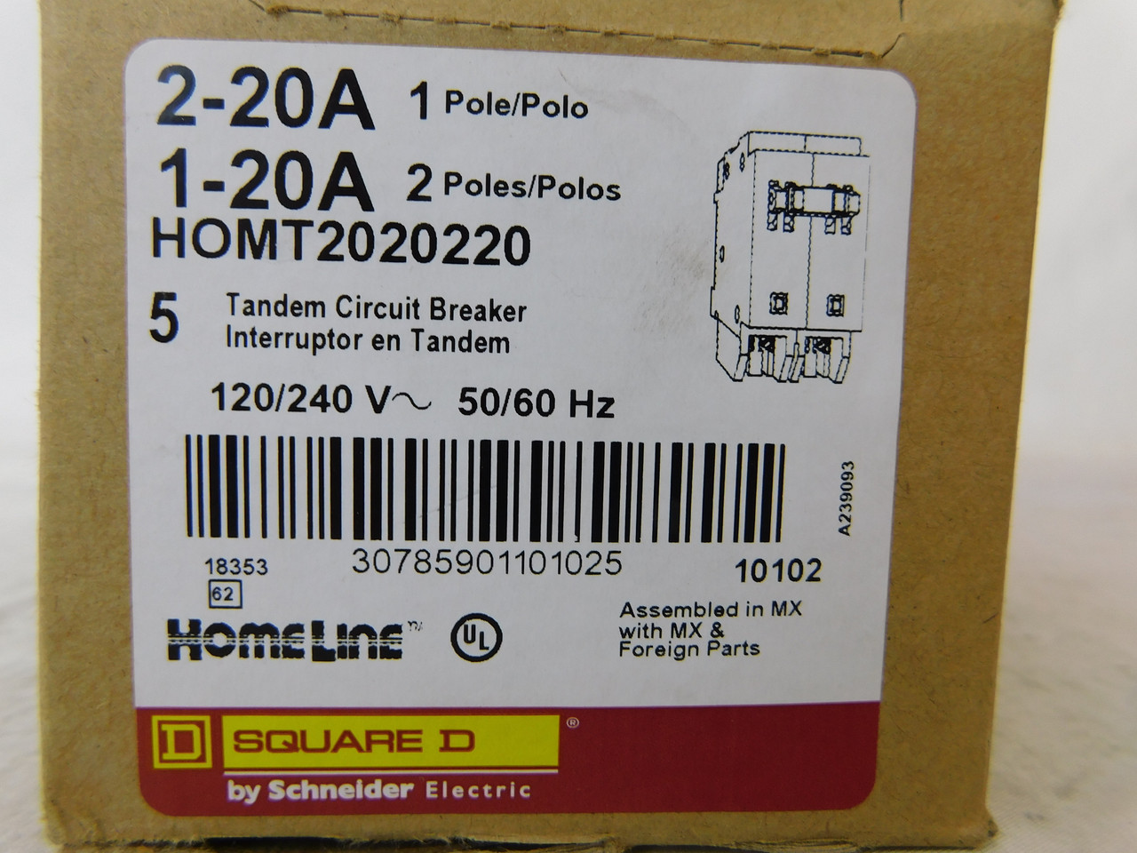 Schneider Electric HOMT2020220 Miniature Circuit Breakers (MCBs)