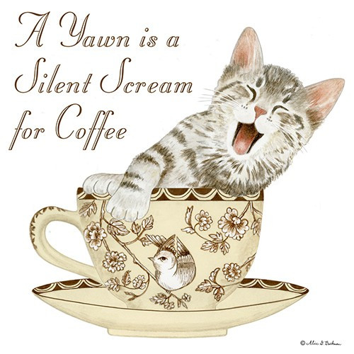 A Yawn Is A Silent Scream For Coffee Towel and Magnetic Note Pad Gift ...