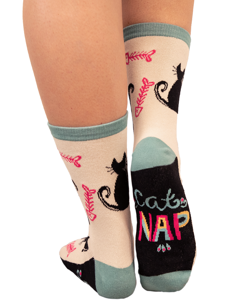 Cat Nap Ladies Crew Socks