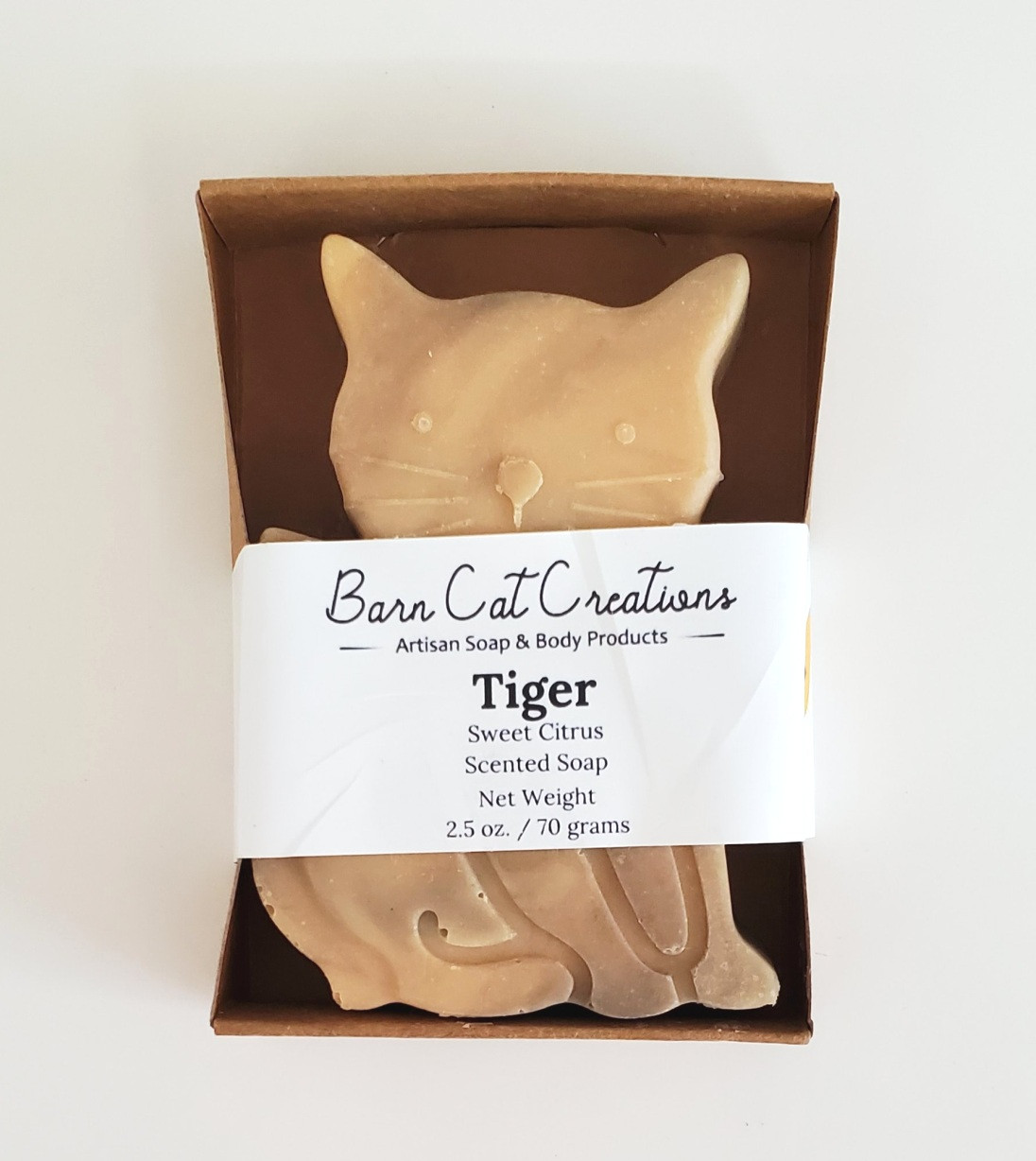 Kitty Shaped Scented Artisan Soaps, Tiger Cat