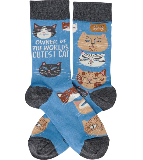 Owner of The World's Cutest Cat, Ladies Socks - Georgia's Gifts