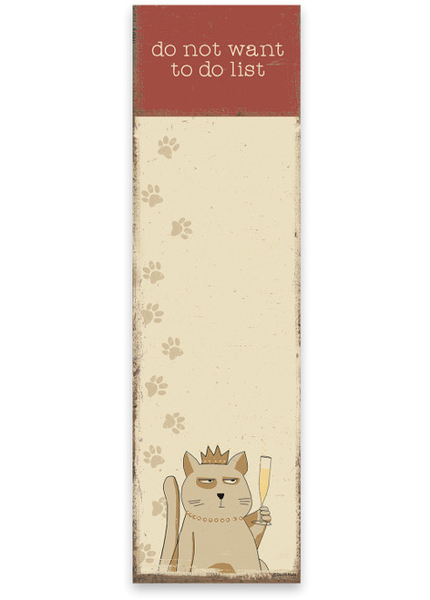 Cat Do Not Want To Do List Magnetic Notepad, 60 pages