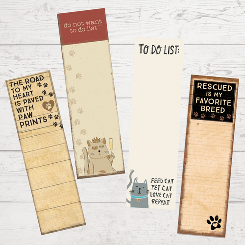Cat Magnetic Notepad, Gift Set of 4 - Georgia's Gifts