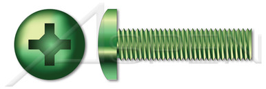Machine Screws #10-32 X 3/8" Pan Phillips Steel Green Zinc Origin ...