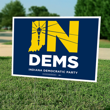 Indiana Democrats Official Logo (24" x 18" Coroplast Yard Sign ...