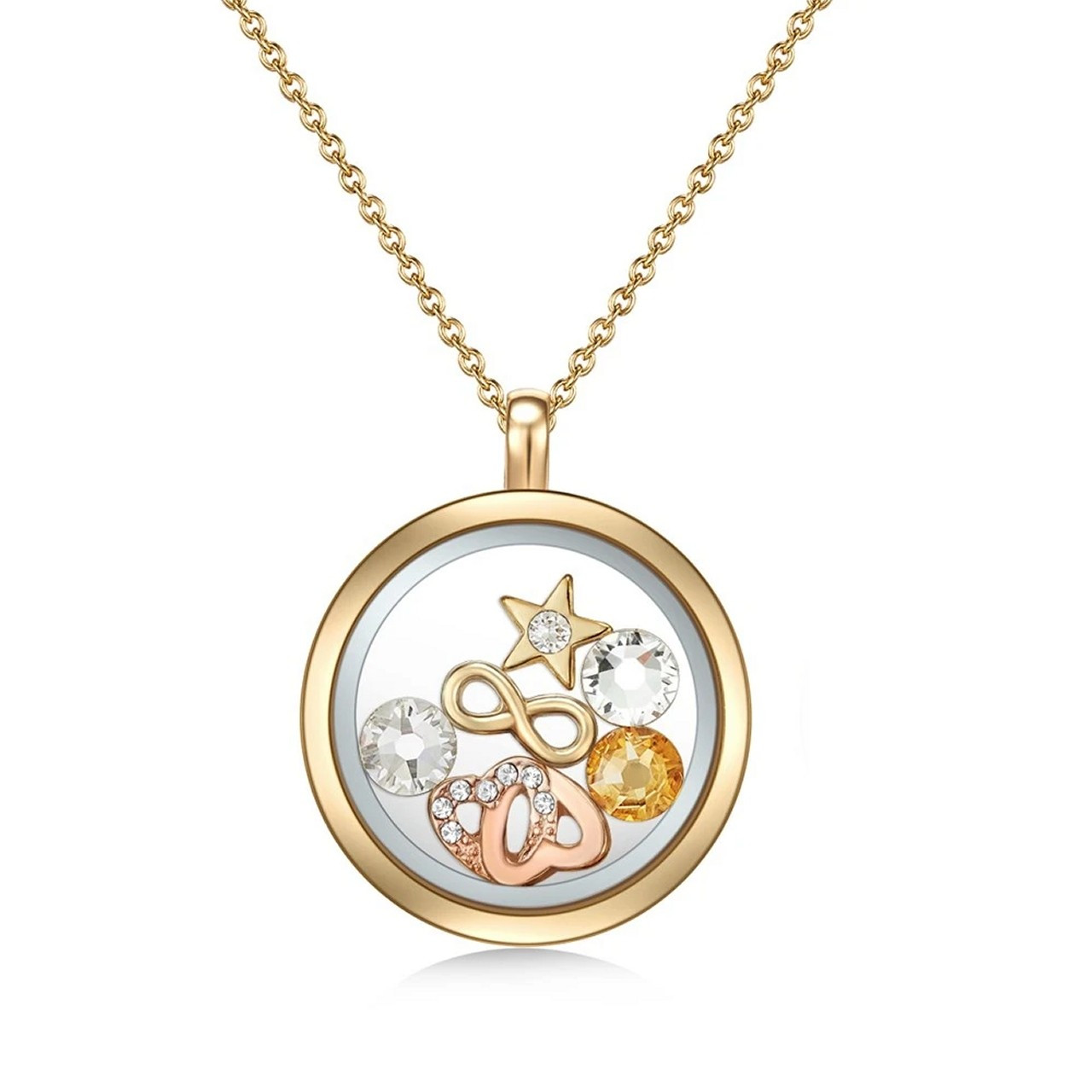 Blonde Baby Girl Floating Locket Charm