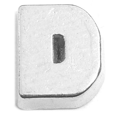 Block Letter D Floating Locket Charm