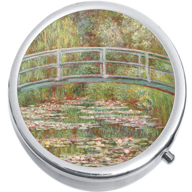 Monet Bridge Flowers Medical Pill Box