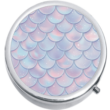Mermaid Scales Pink Purple Blue Medical Pill Box