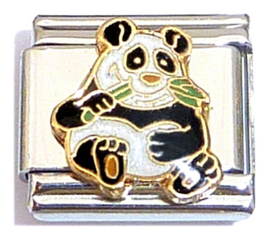 Panda Eating Italian Charm