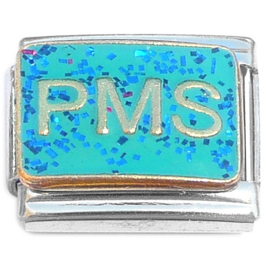 PMS Teal Glitter Italian Charm