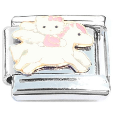 Hello Kitty Riding Horse Unicorn Italian Charm