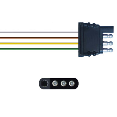 Four Wire Pigtail Plug with 14" Wires - Mustang Enterprise