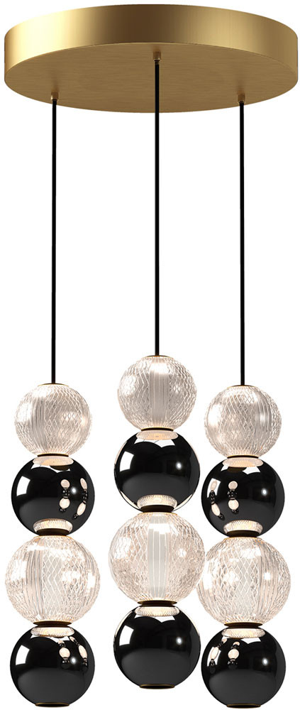 Alora MP321805PN Onyx Modern Polished Nickel LED Multi Hanging Light ...