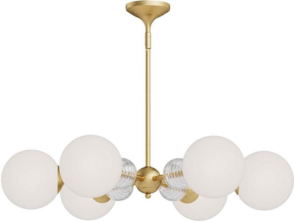 Alora Mood SF415308BGOP Celia Contemporary Brushed Gold Overhead ...