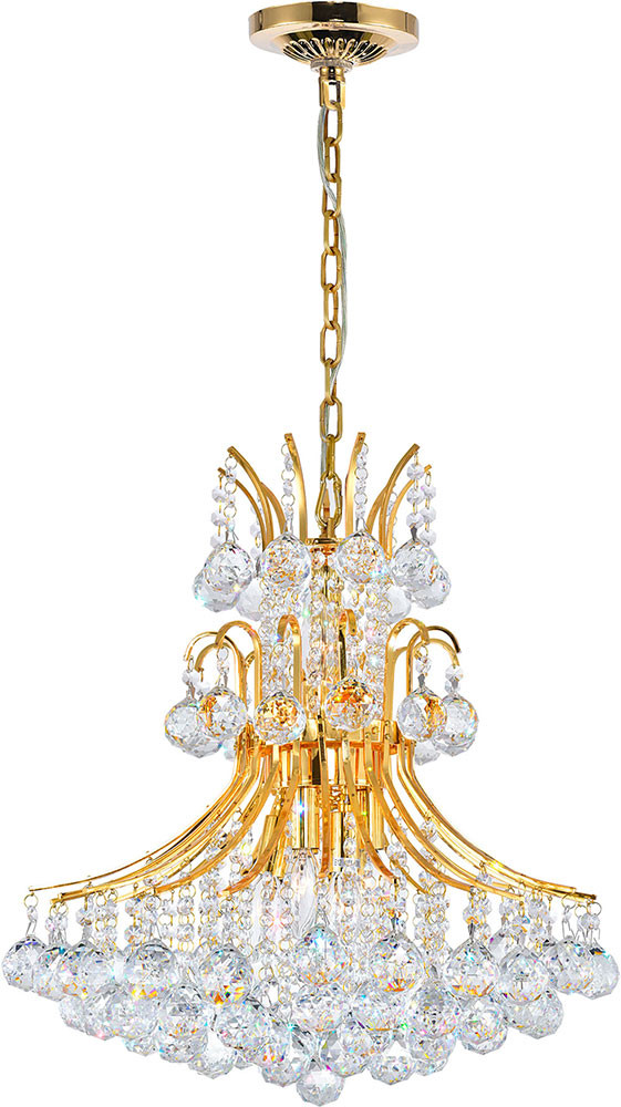 CWI 8012P24C Princess Chrome 24" Ceiling Light Pendant - CWI-8012P24C