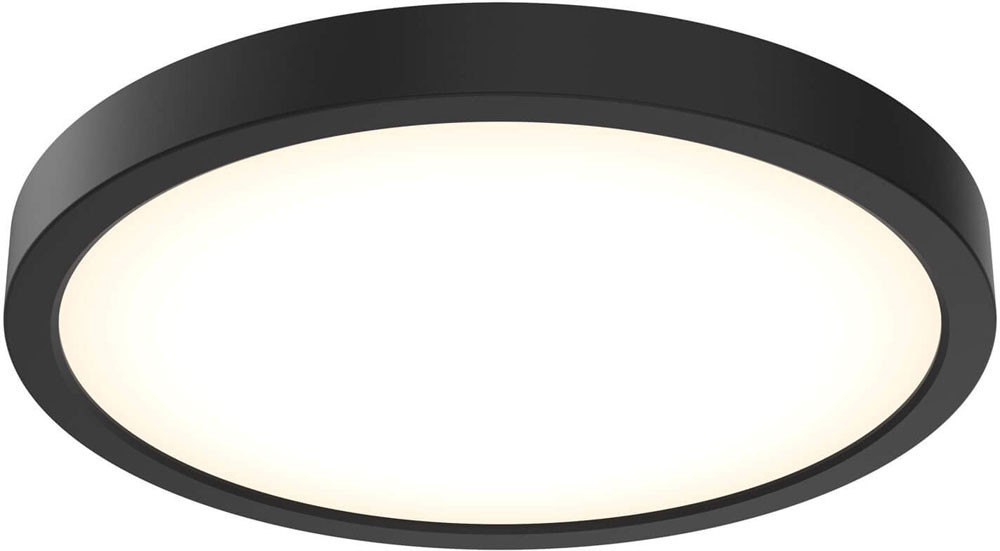DALS Lighting CFLEDSQ14-CC-BK Delta Contemporary Black LED 14" Interior ...