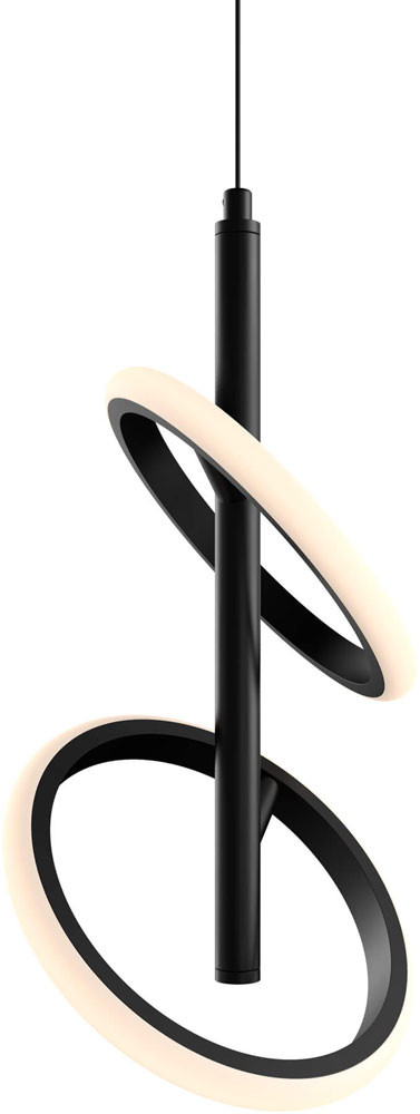 DALS Lighting RRPD2-CC-BK Olympia Two Contemporary LED Pendant Light ...