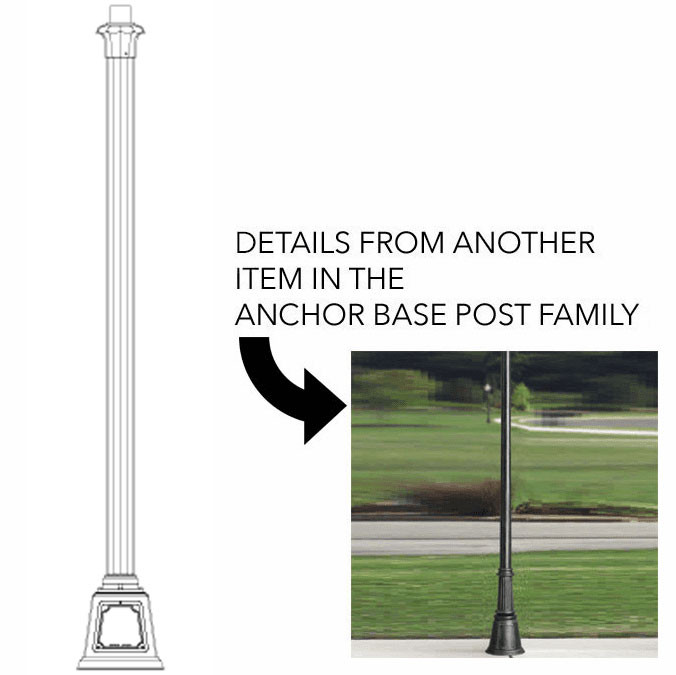 Hanover Lantern 767-12 Chesapeake 12 Foot Anchor Base Post Exterior ...