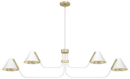 Hunter Lighting 19196 Grove Isle Contemporary Matte White Hanging ...