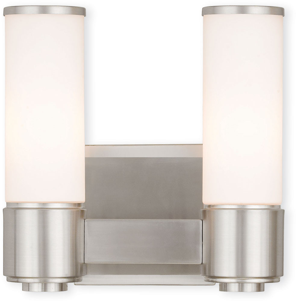 Livex 52121-35 Weston Contemporary Polished Nickel Lighting Wall Sconce ...