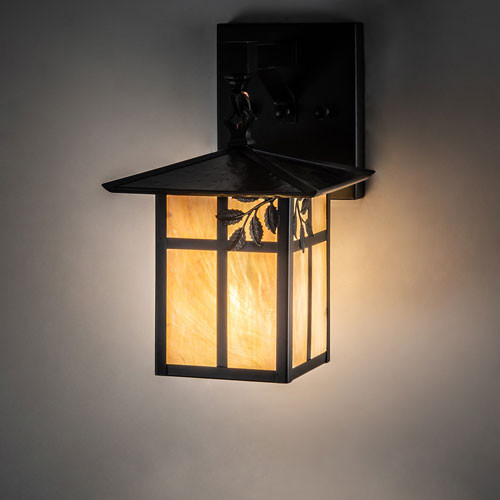 Meyda Custom 41650 Seneca Craftsman Brown Outdoor Wall Light Sconce ...