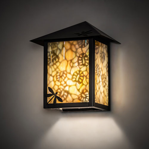 Meyda Custom 41650 Seneca Craftsman Brown Outdoor Wall Light Sconce ...