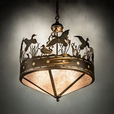 Meyda Custom 152292 Ducks in Flight Country Rust Island Lighting ...