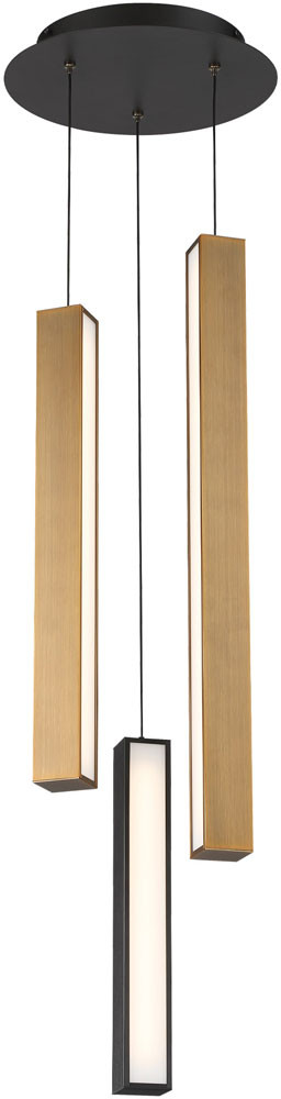 Modern Forms PD-64848-AB Chaos Contemporary Aged Brass LED Kitchen ...