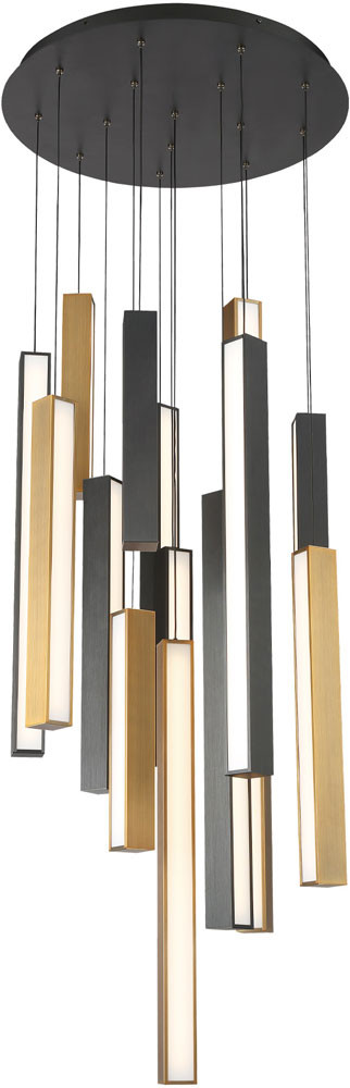 Modern Forms PD-64875-AB Chaos Modern Aged Brass LED Hanging Pendant ...