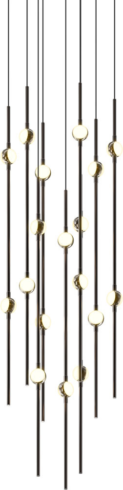 Sonneman 2016.13C Constellation Modern Satin Nickel LED 36" Multi ...