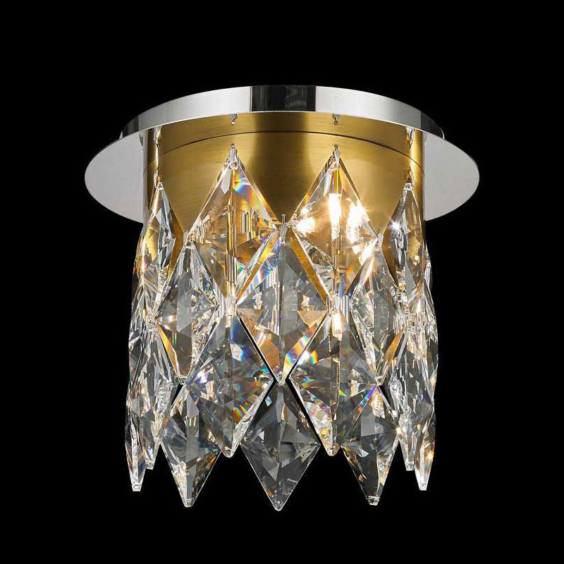 StarFire Crystal 4632CA Milan Antique Brass and Chrome Pendant Light ...