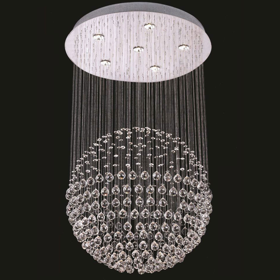 StarFire Crystal PF4928CH String Lighting Chrome Chandelier Lighting ...