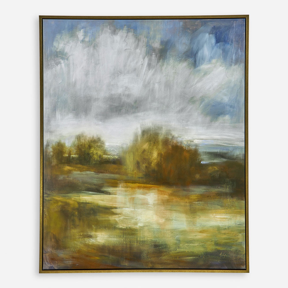 Uttermost 32324 Bowery Modern Gold Finish Landscape Art - UTT-32324