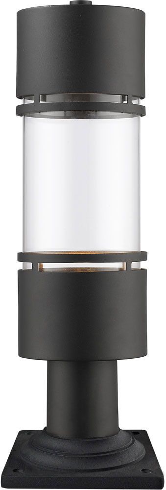 Z-Lite 553CHB-BK-LED Luminata Contemporary Black LED Outdoor Pendant ...