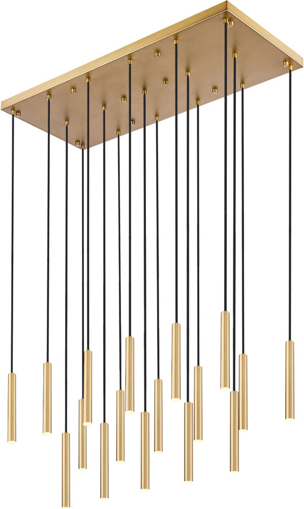 Z-Lite 919MP12-27R-MGLD-LED Forest Contemporary Modern Gold LED Multi ...